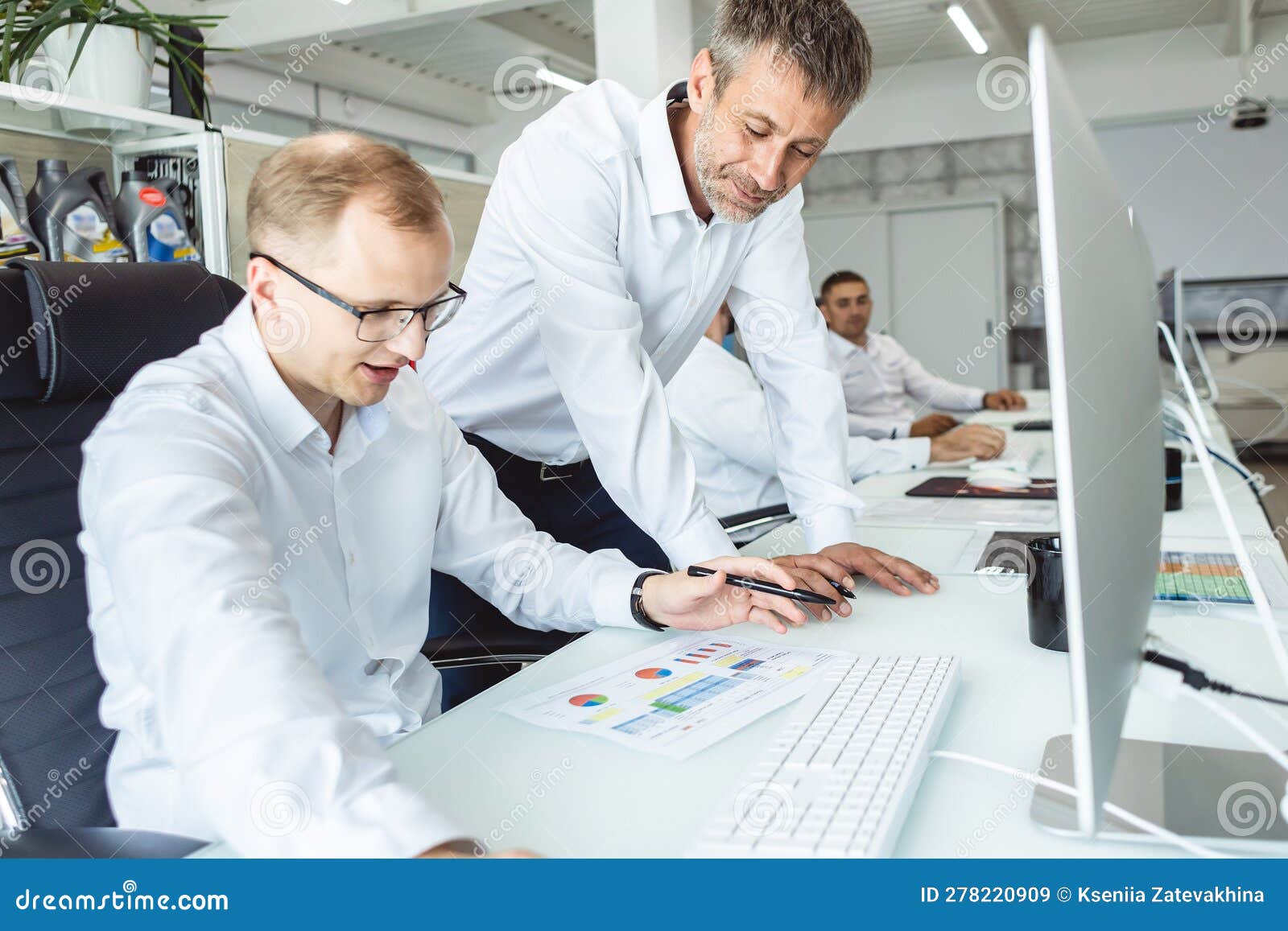 Employees of the Company Interact in the Process of Work and Help Each ...