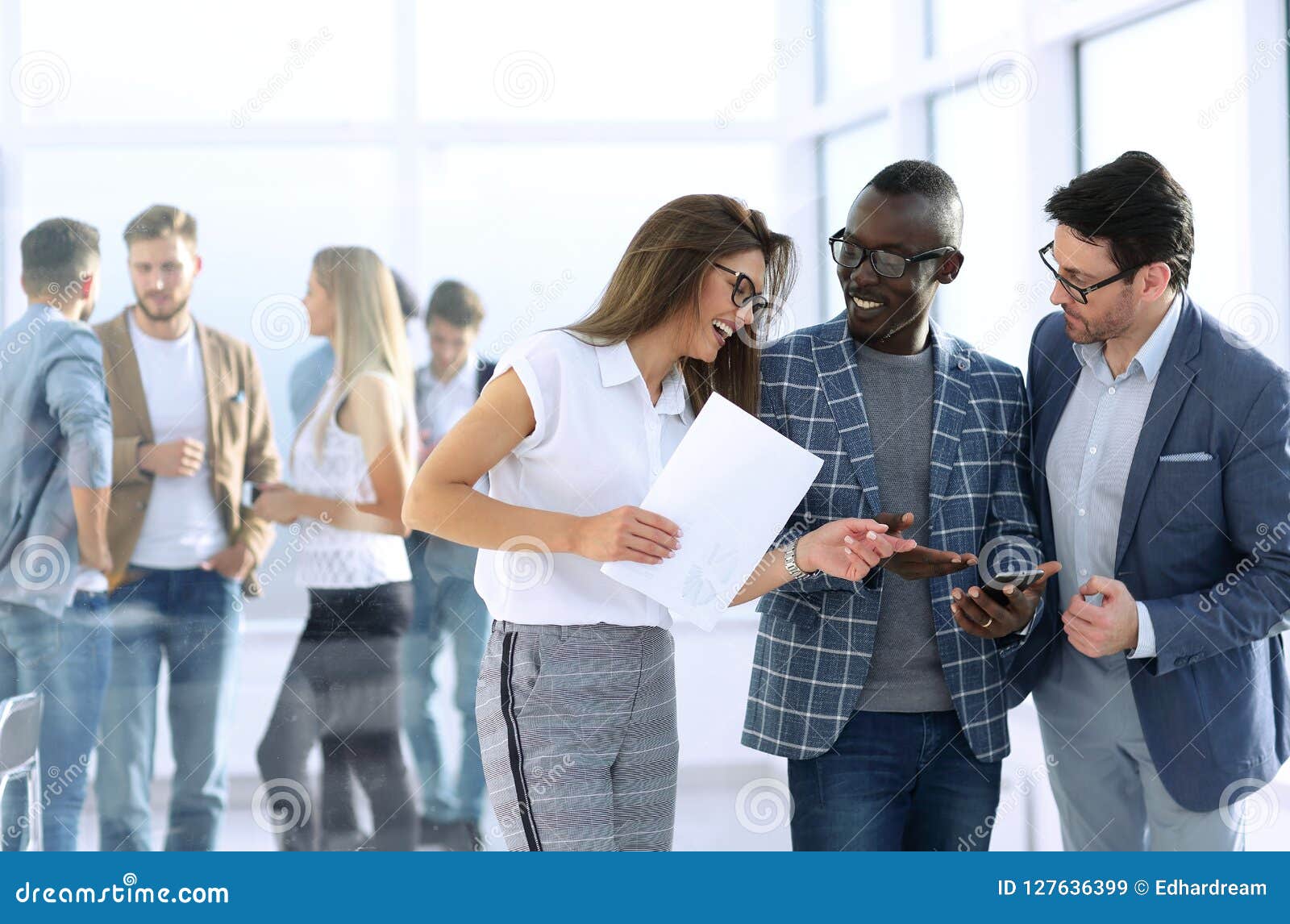 Employees of the Company during a Working Break. Stock Image - Image of ...