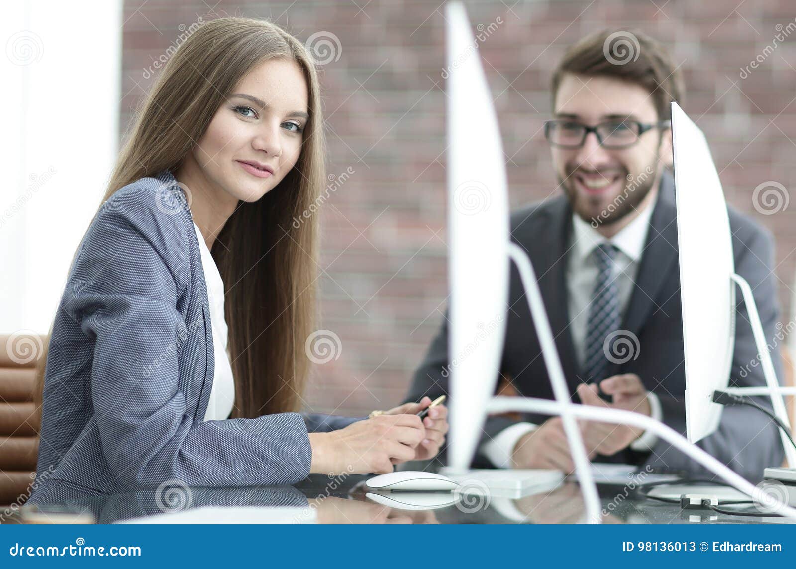 Employees Discuss Work Issues in the Office Stock Image - Image of ...