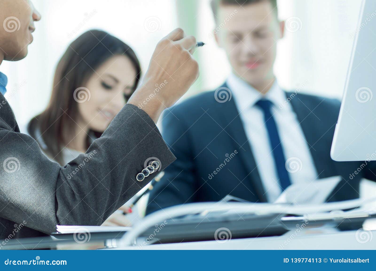 Employees Discussing New Ideas in a Modern Office.t Stock Image - Image ... Employees Discussing New Ideas in a Modern Office.t Stock Image - Image ...