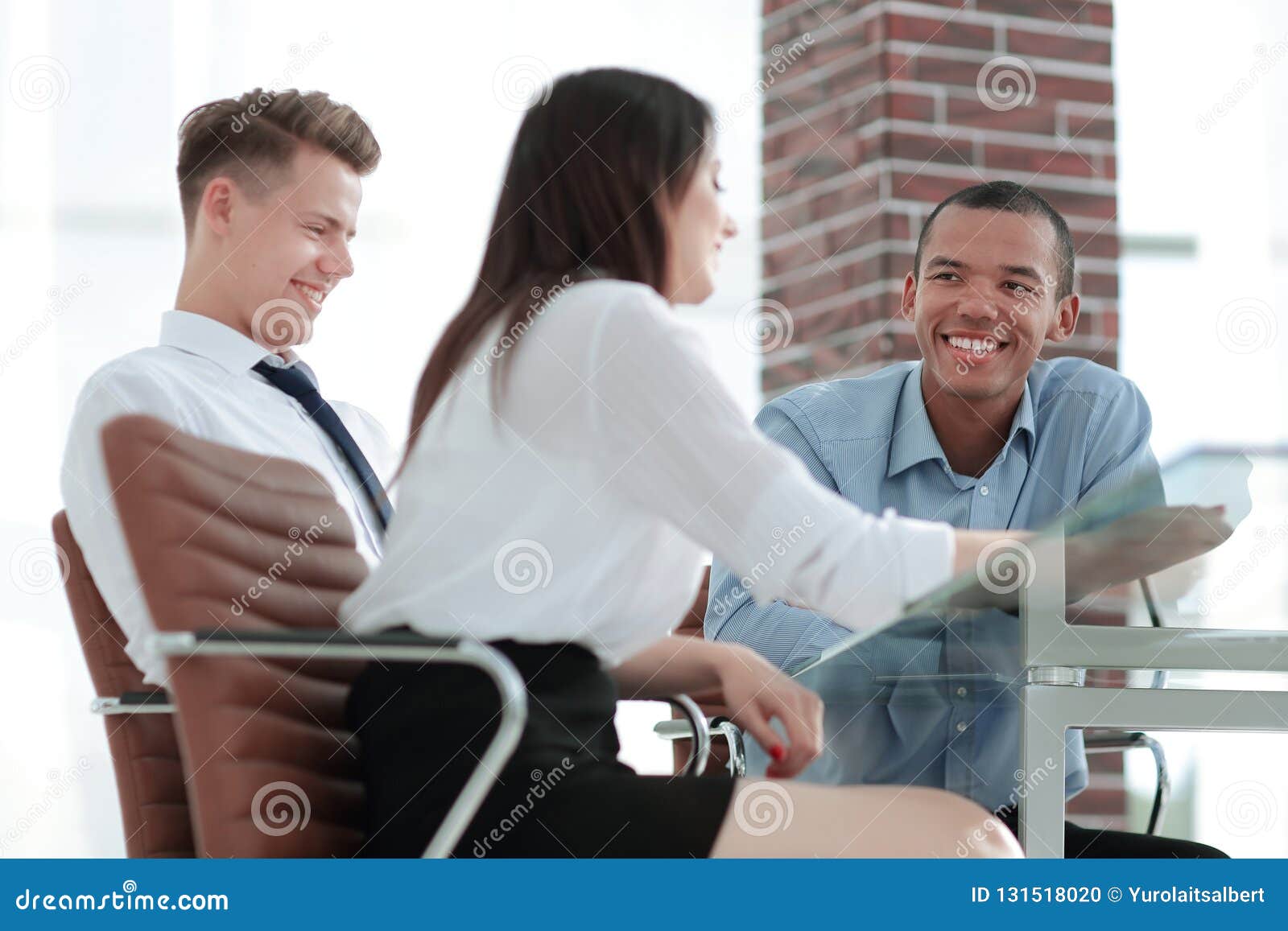 Employees Discussing New Ideas in the Workplace Stock Photo - Image of ... Employees Discussing New Ideas in the Workplace Stock Photo - Image of ...