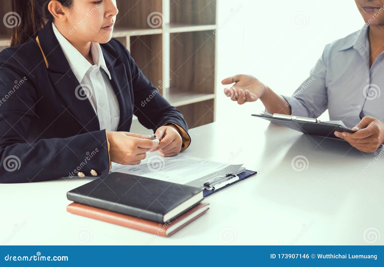 Employees are Explaining about Their Past Work Experience for Job ...