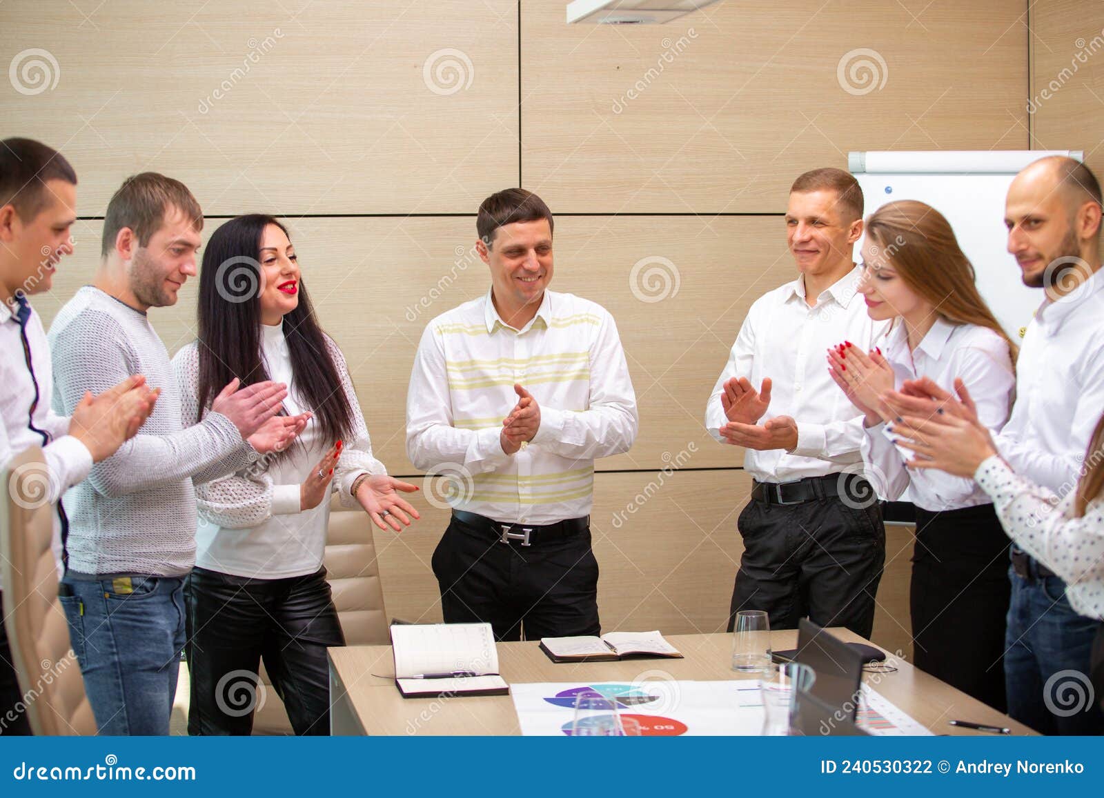 Employees Gathered for a Conference in the Office Stock Photo - Image ...