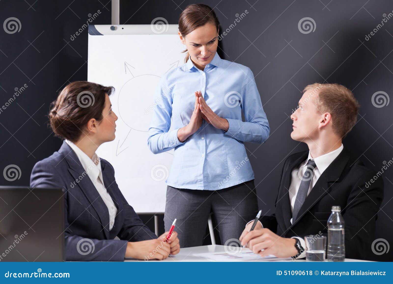 Employees Having a Meeting with Boss Stock Photo - Image of partnership ...