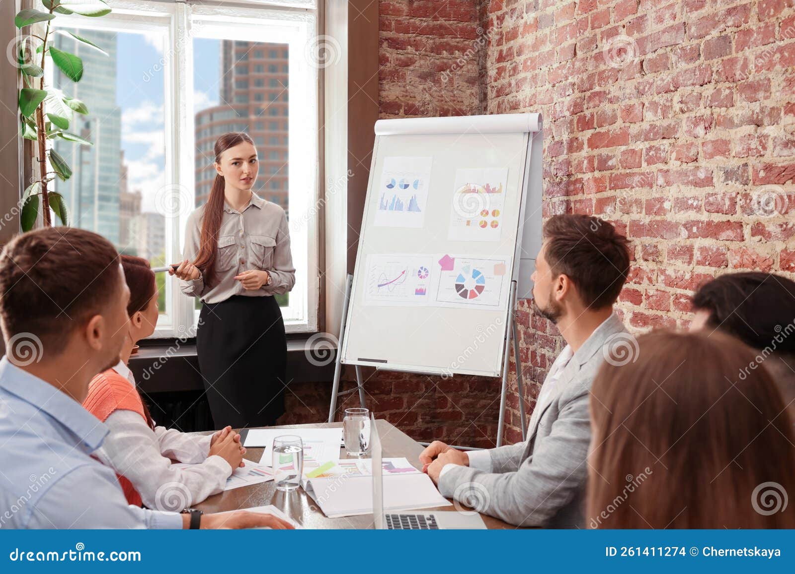 Employees Having Meeting in Office. Team Work Stock Photo - Image of ...
