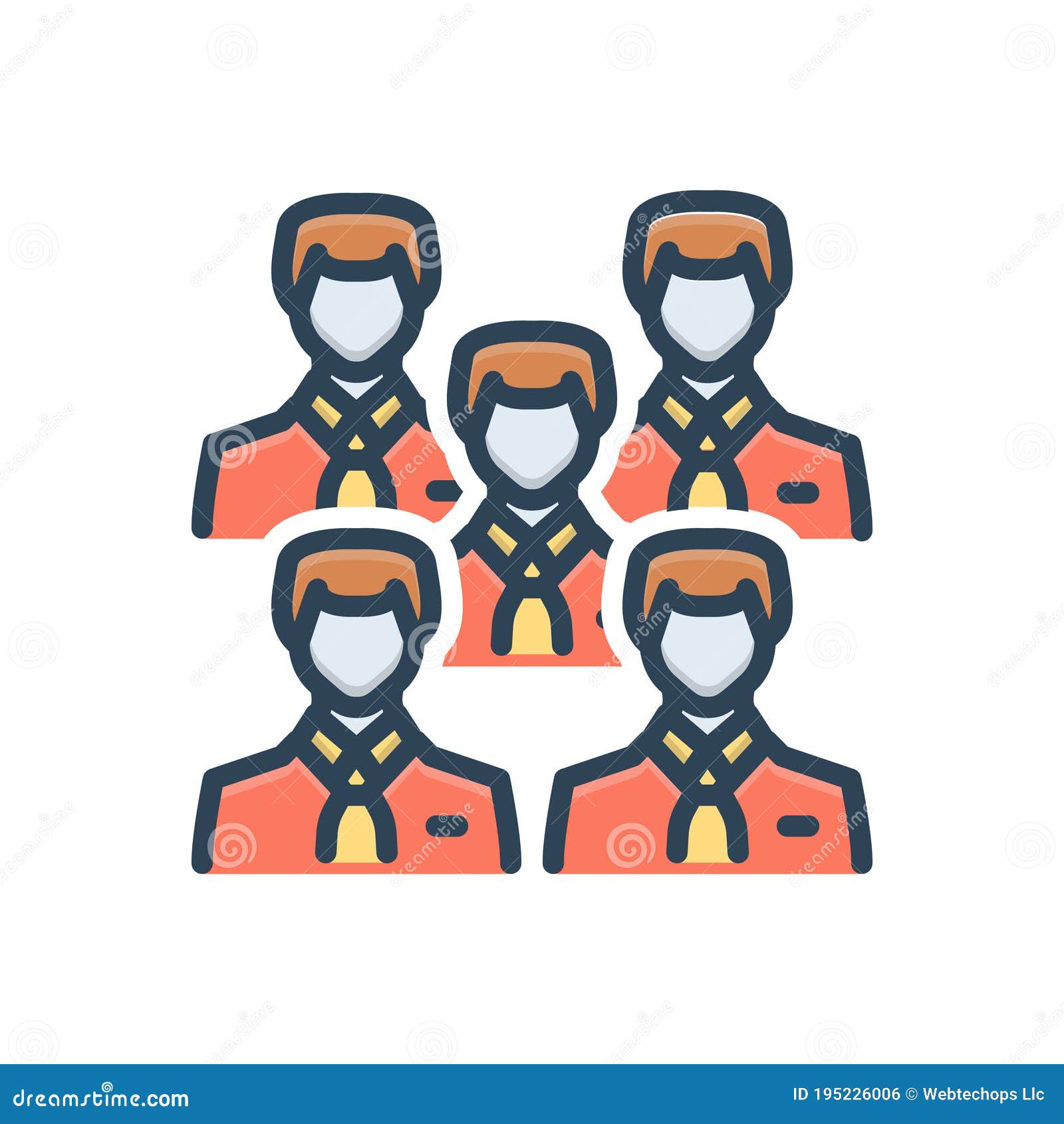 Color Illustration Icon for Employees, Worker and Person Stock ...