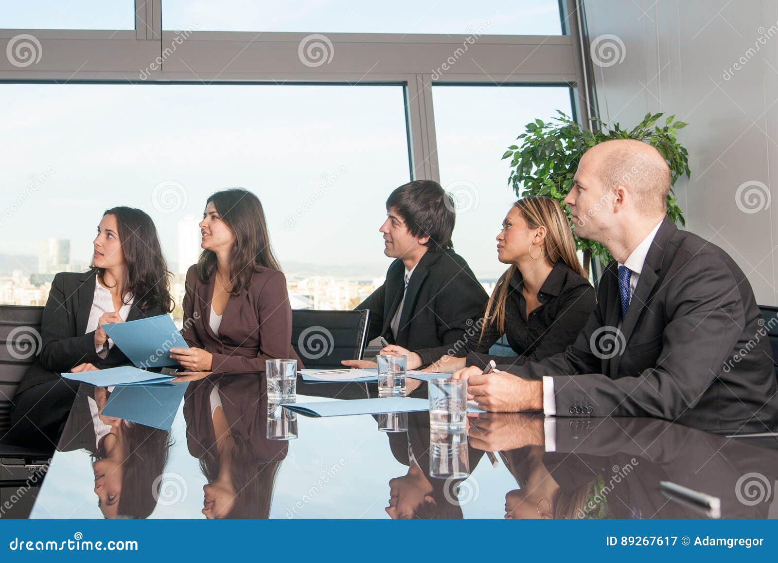 Employees Interacting in a Motivation Seminar Stock Image - Image of ...