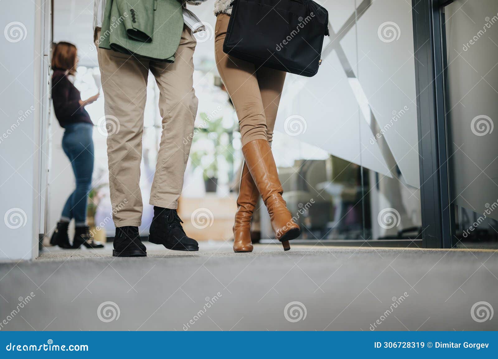 Employees Leaving Work. Cropped Photo Stock Image - Image of ...