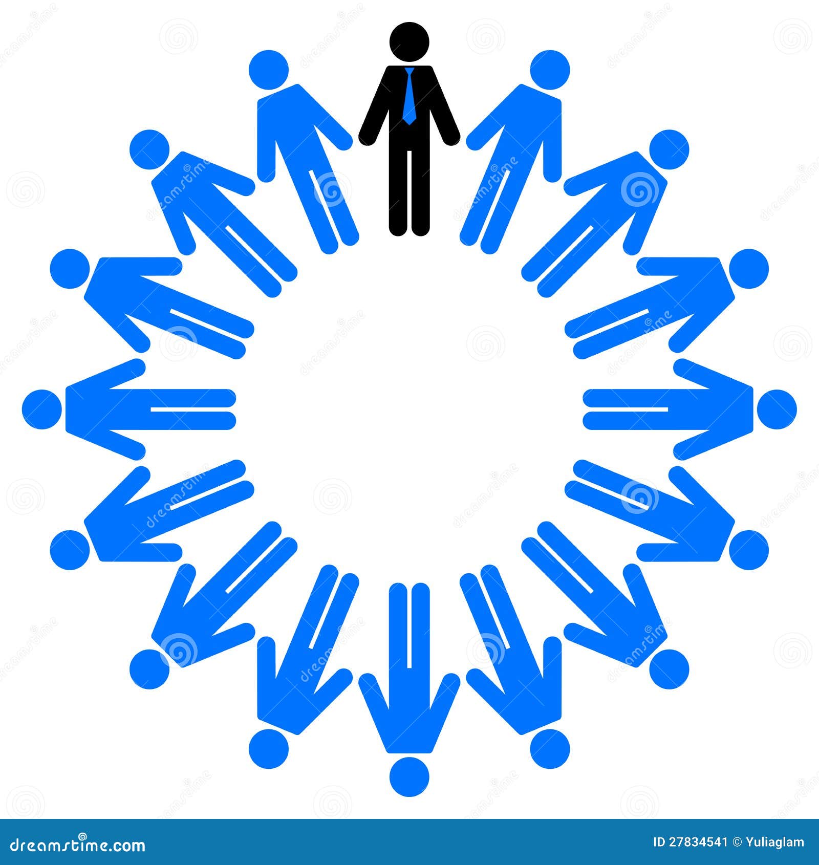 Employees and manager stock vector. Illustration of leader - 27834541