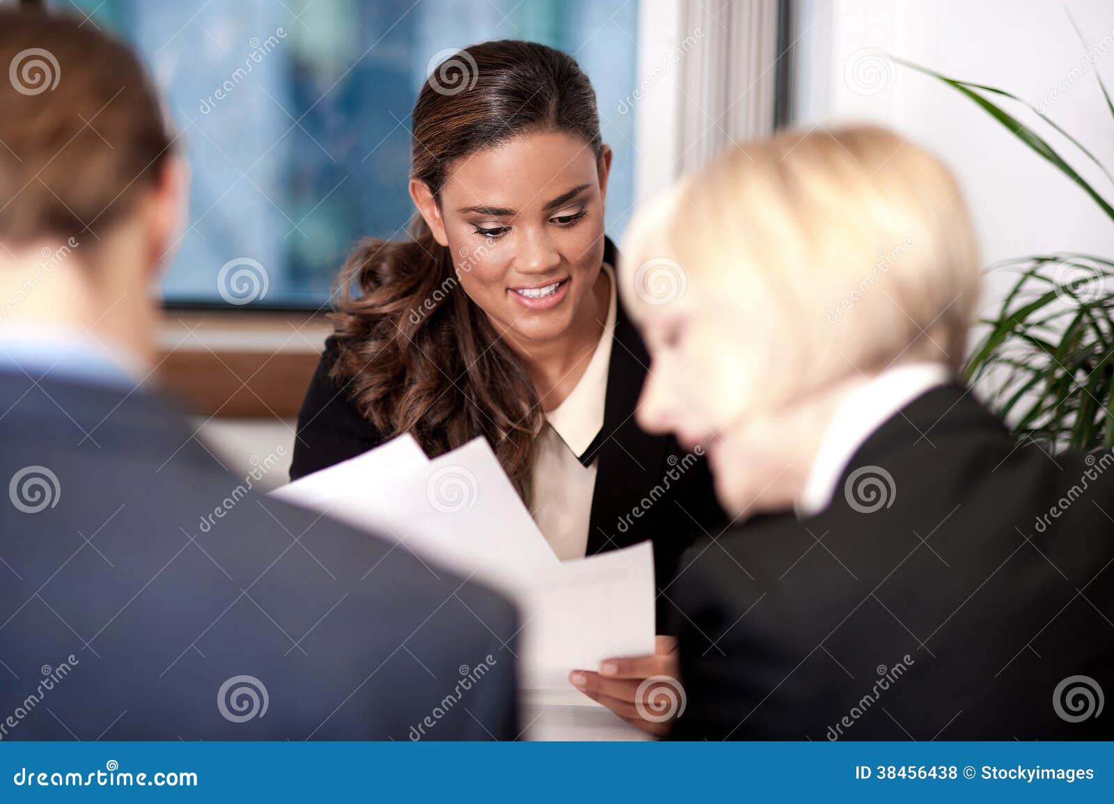 Employees in a Meeting with Their Manager Stock Photo - Image of ...