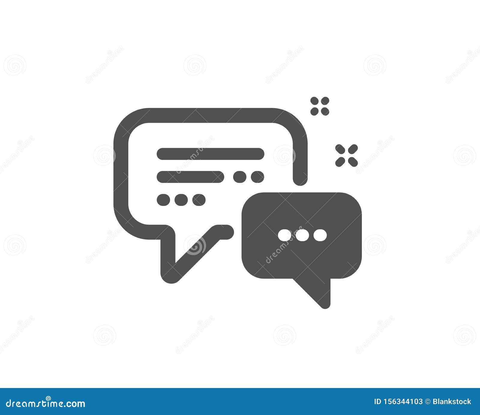 Employees Messenger Icon. Speech Bubble Sign. Chat Message. Vector ...