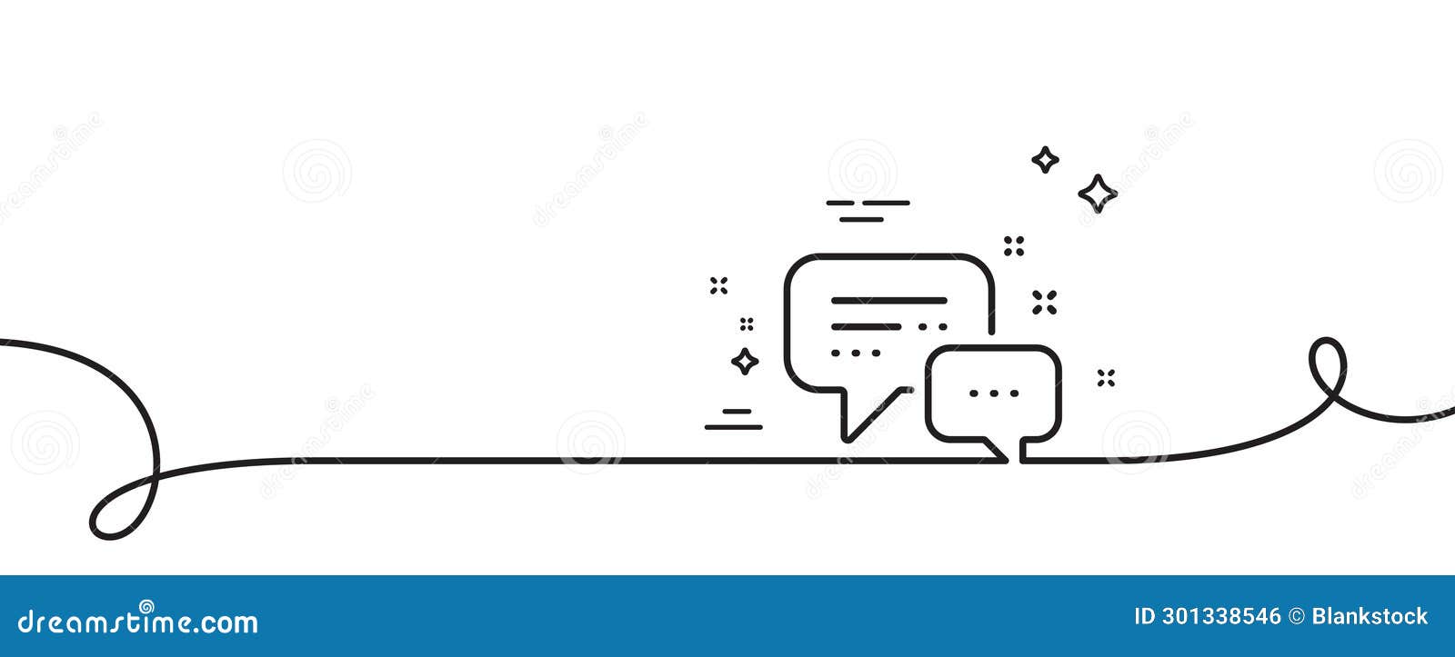 Employees Messenger Line Icon. Speech Bubble Sign. Chat Message ...