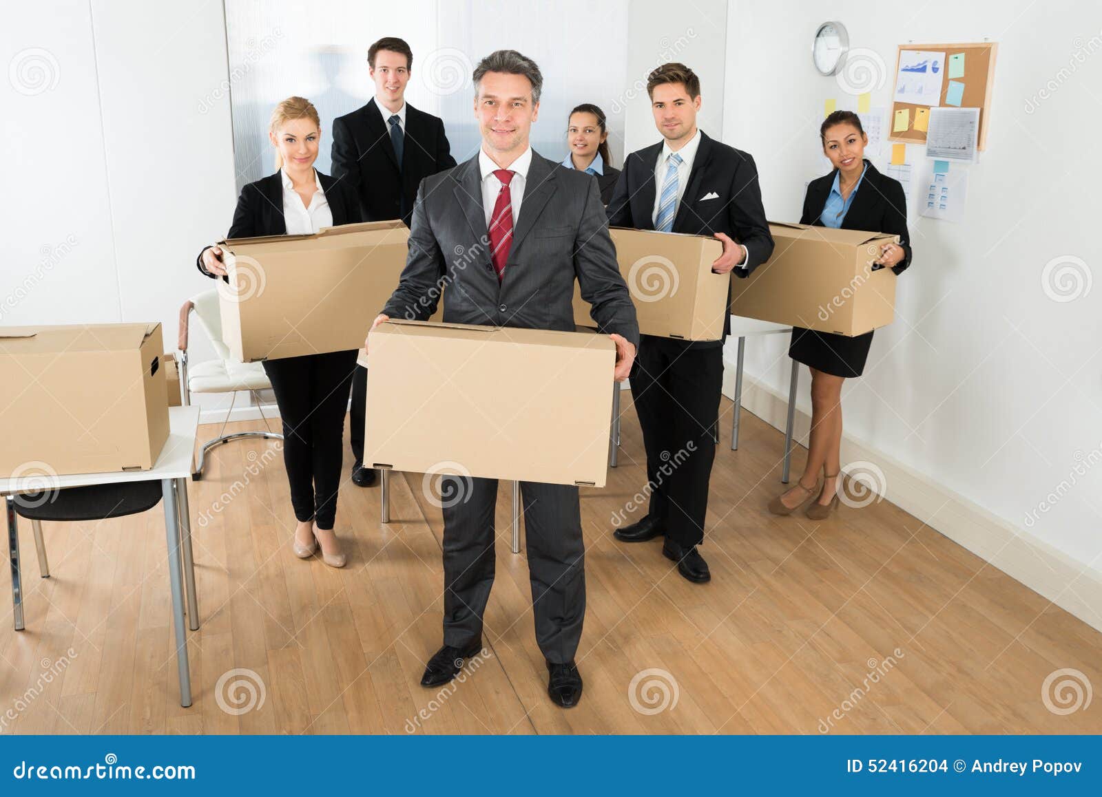 Employees in Office Holding Cardboard Boxes Stock Photo - Image of male ...