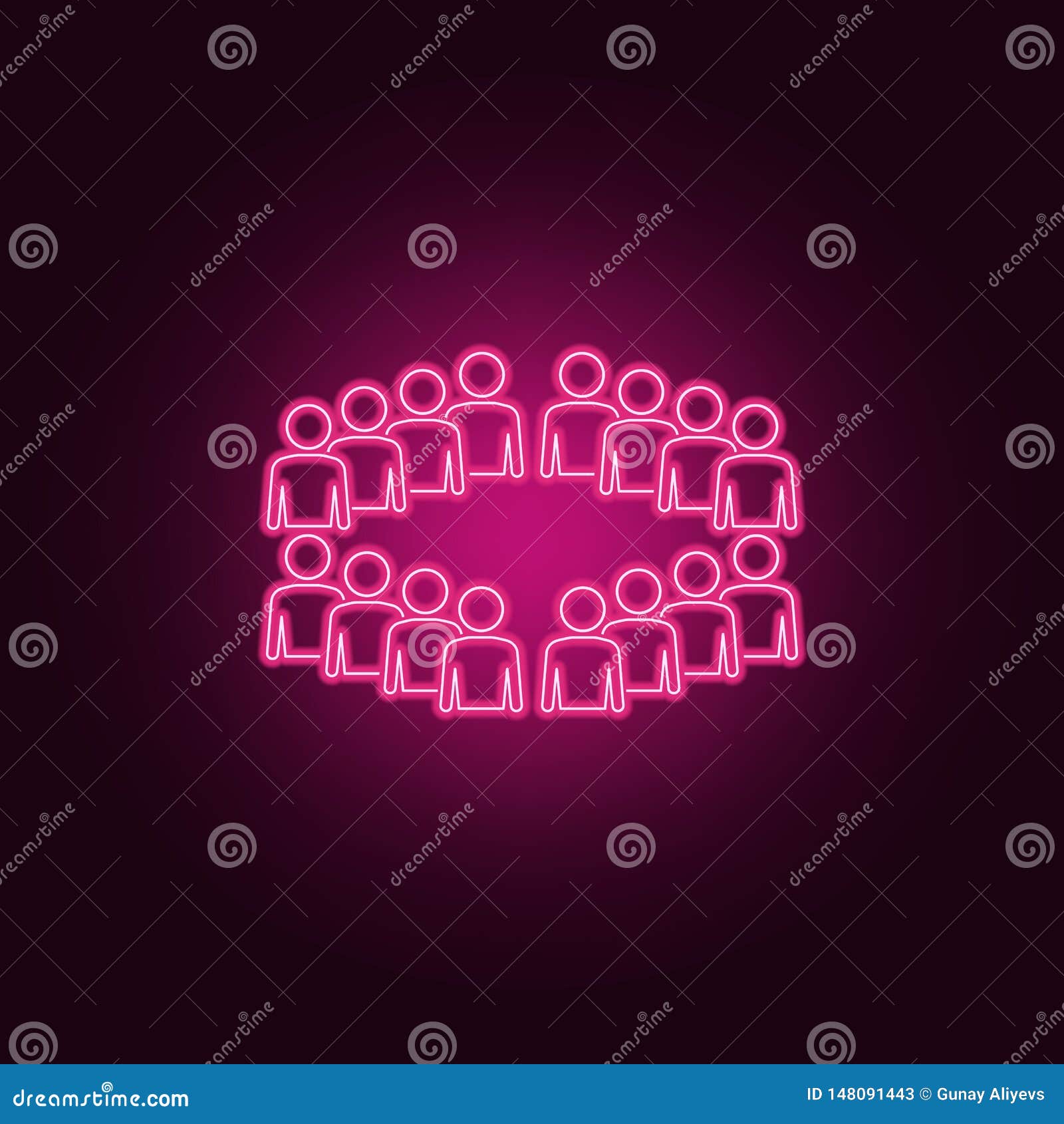 Employees of the Organization Neon Icon. Elements of People Set Stock ...