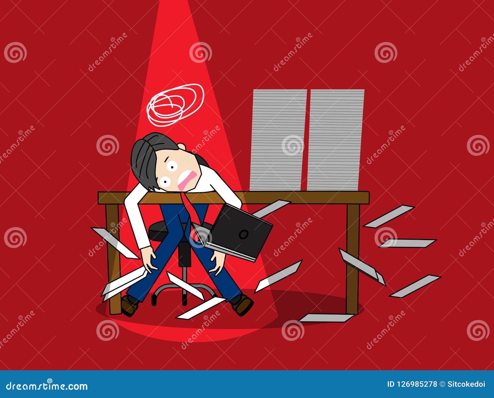 Employees are Physically Shocked Stock Vector - Illustration of concept ...