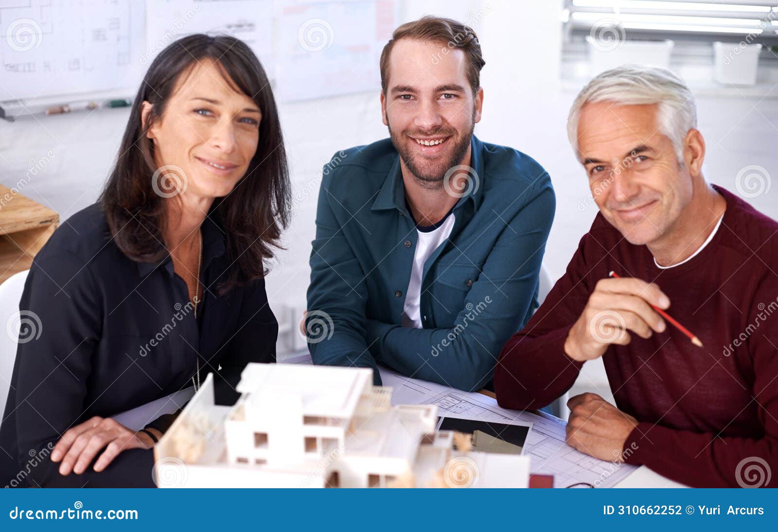 Employees, Portrait and Model for Industrial Architecture, Presentation ...