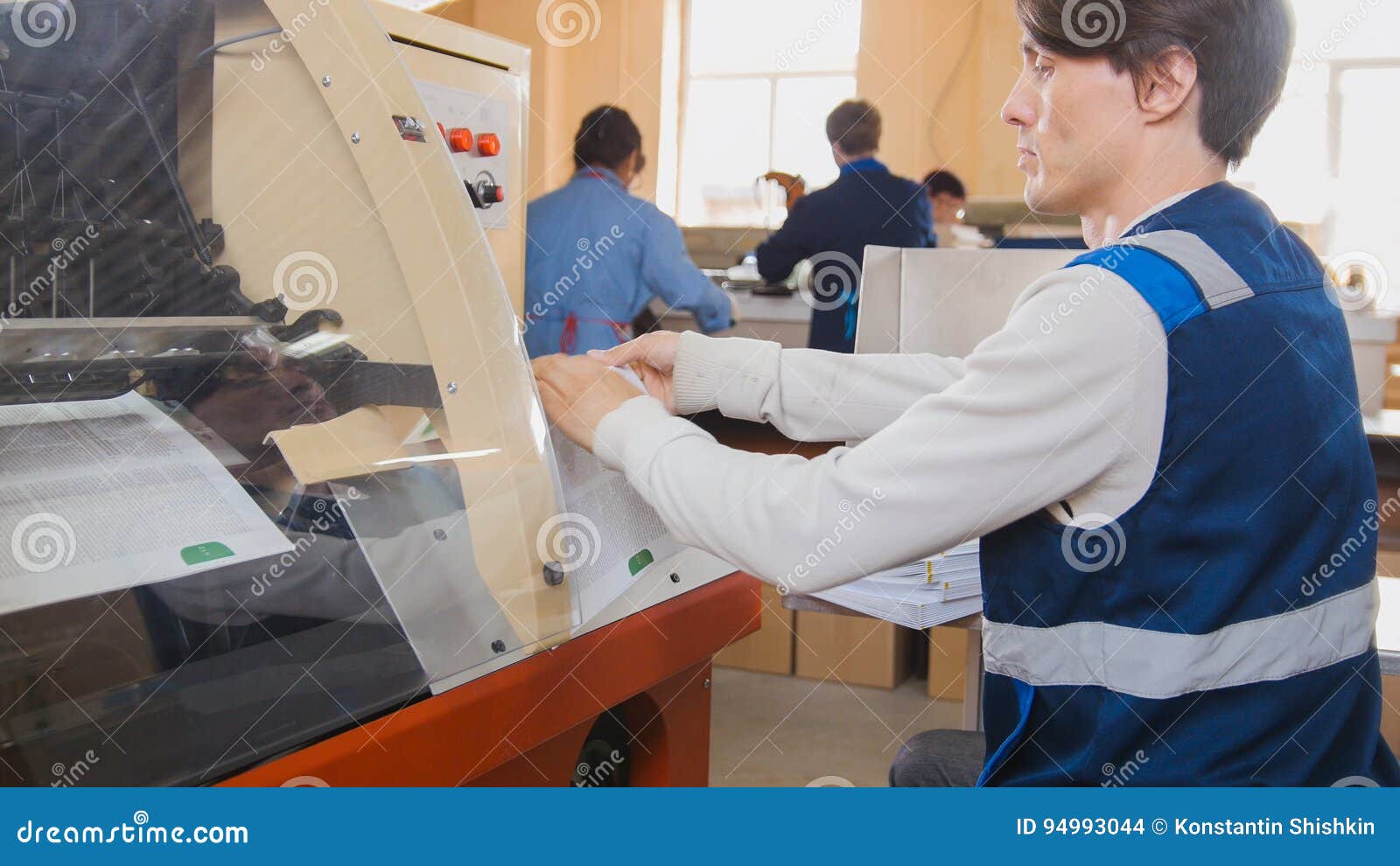 Employees of Printing Production at Work Stock Photo - Image of ...