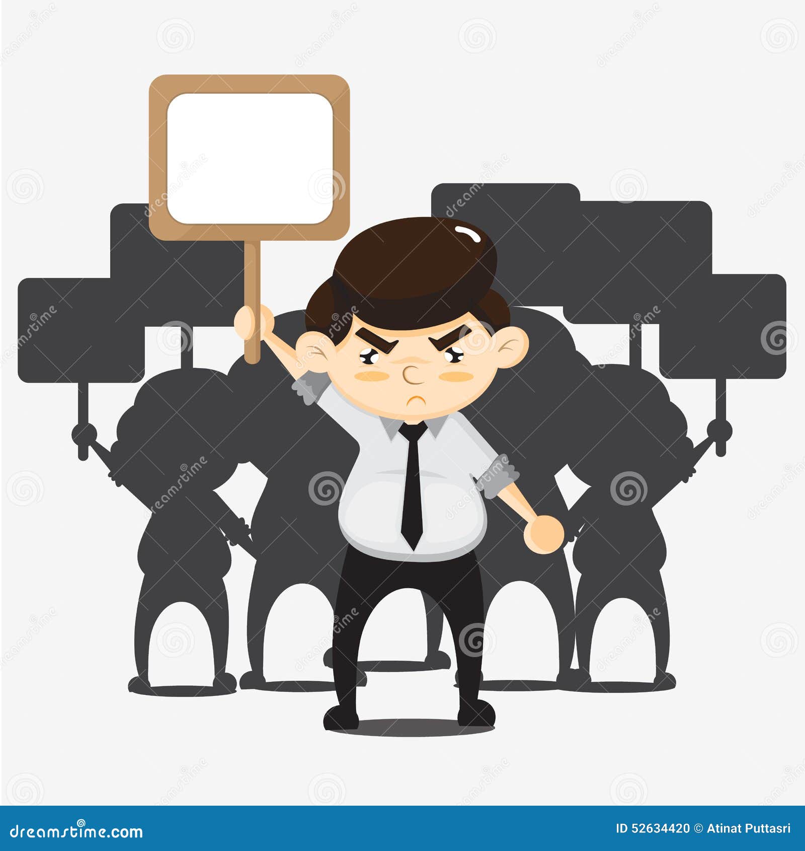 Employees protests CARTOON stock vector. Illustration of angry - 52634420