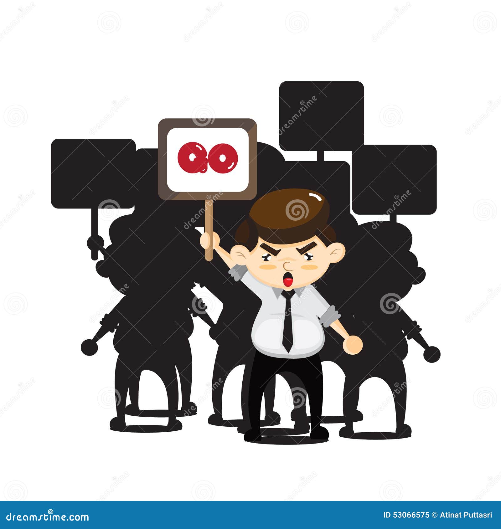 Employees protests stock vector. Illustration of sign - 53066575
