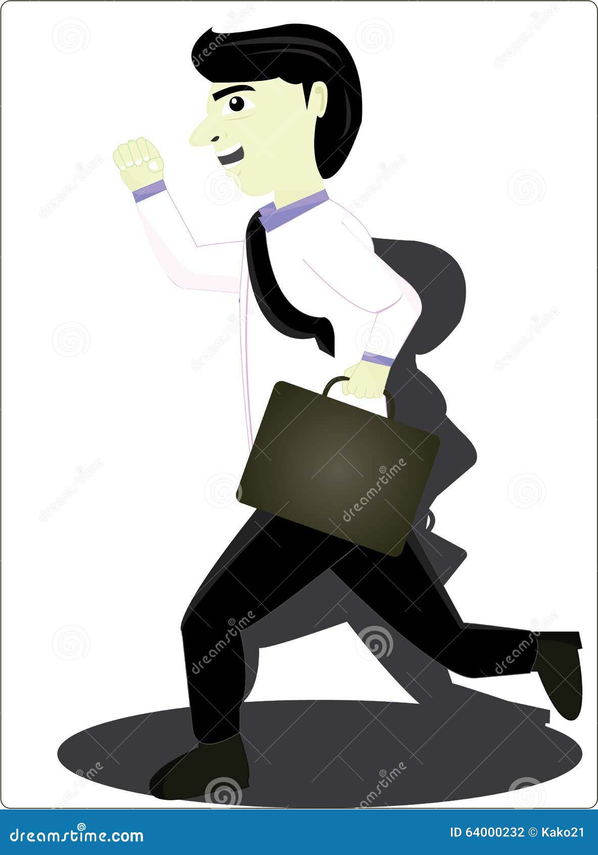 The employees ran stock vector. Illustration of pant - 64000232