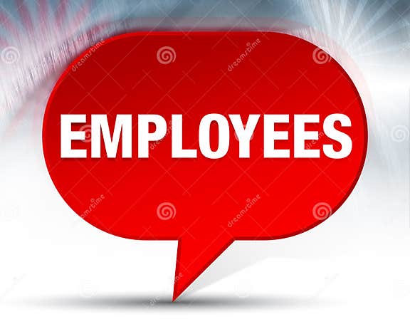 Employees Red Bubble Background Stock Illustration - Illustration of ...