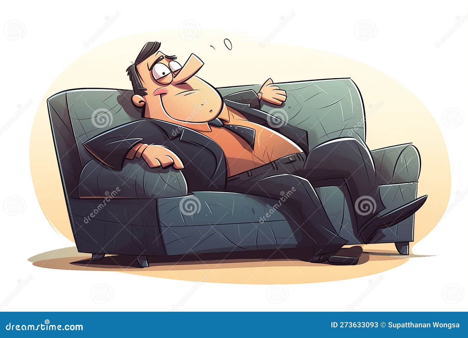 Employees resting on sofas stock image. Image of worker - 273633093