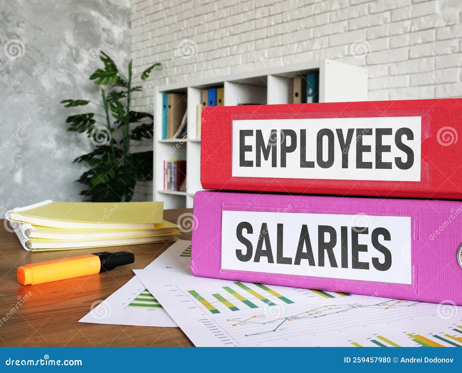 Employees and Salaries are Shown Using the Text Stock Photo - Image of ...