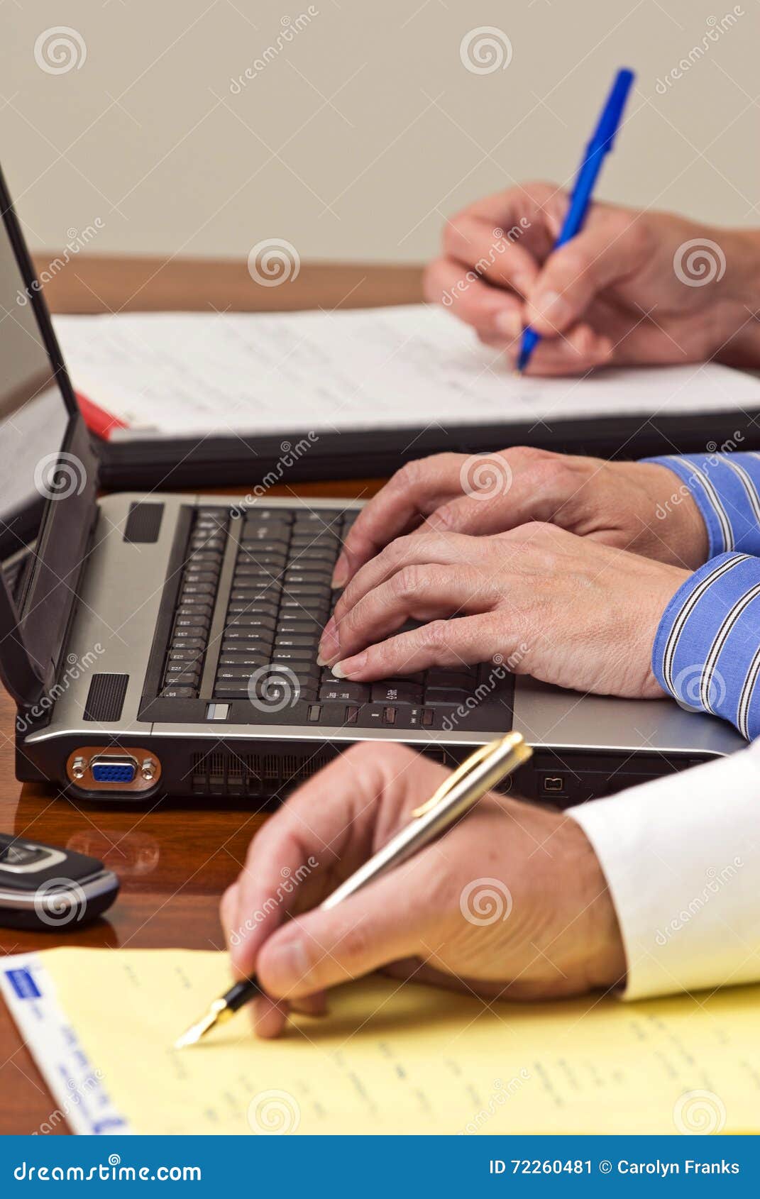 Employees Taking Notes at Meeting Stock Image - Image of interaction ...