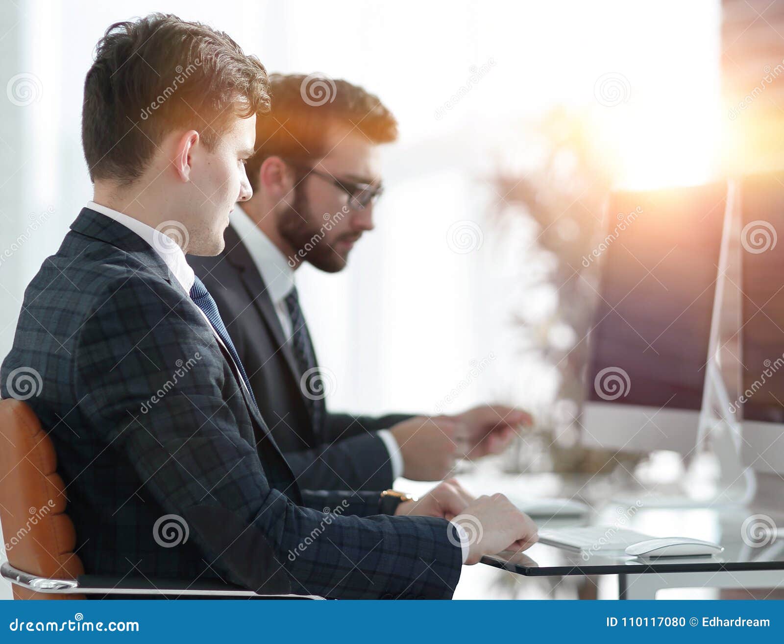 Employees Work with Computers in a Modern Office Stock Photo - Image of ...