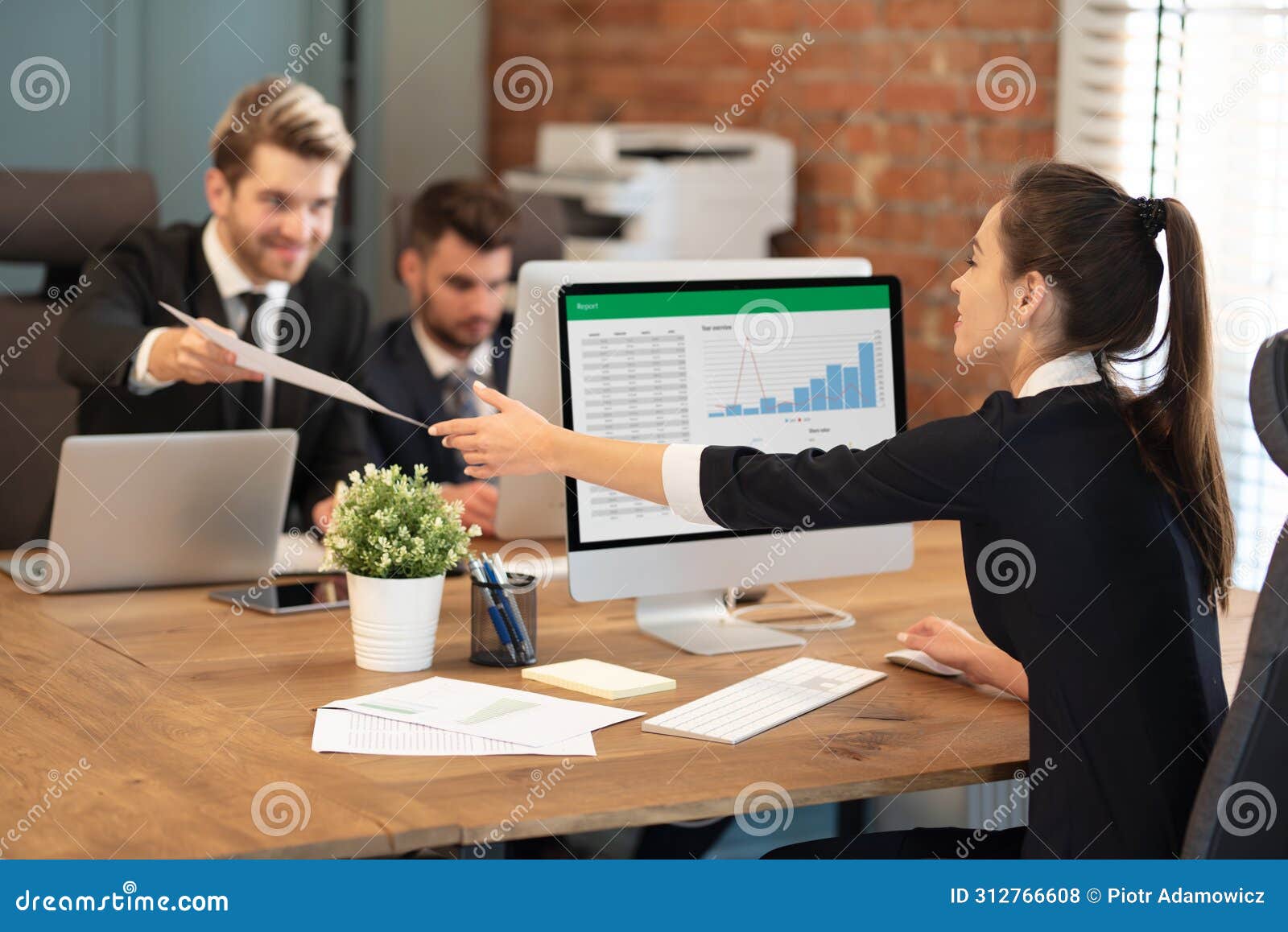 Employees Work in the Office, Co-workers Stock Photo - Image of person ...