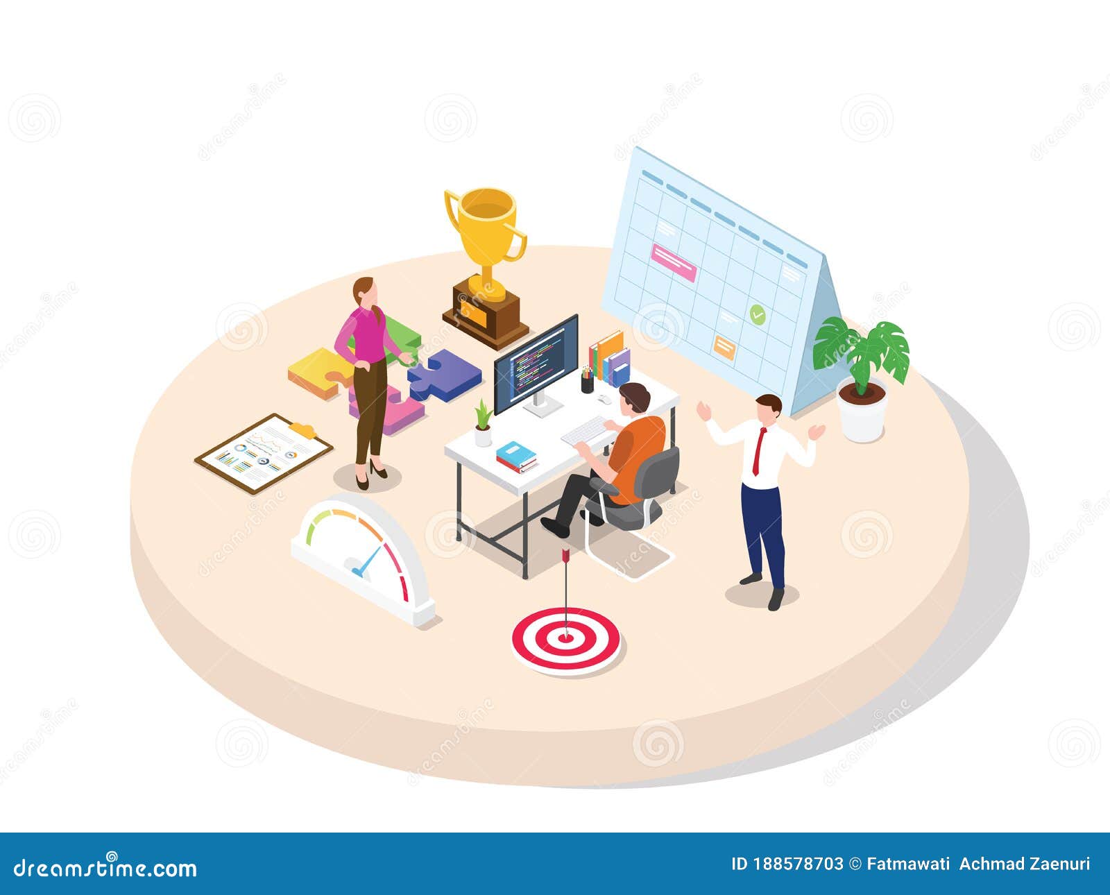 Employees Work Professional Focus on Target High Motivation Add ...