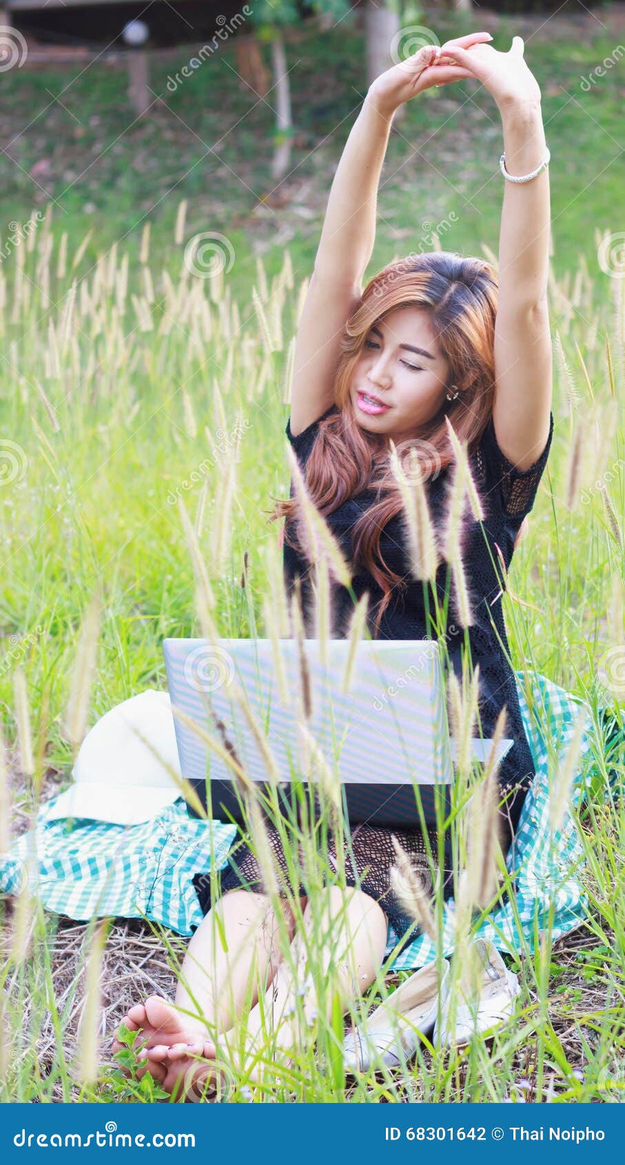 Employees Work during Rest and Relaxation Imagine Him Sitting Stock ...