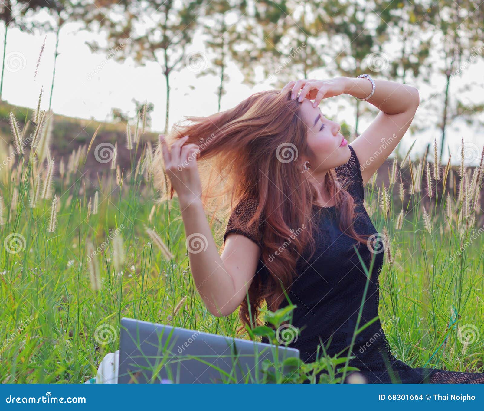 Employees Work during Rest and Relaxation Imagine Him Sitting Stock ...