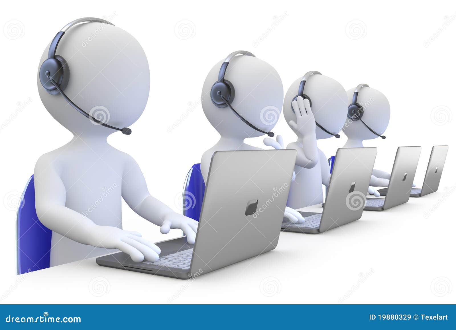 Employees Working Call Center Stock Illustrations – 62 Employees ...