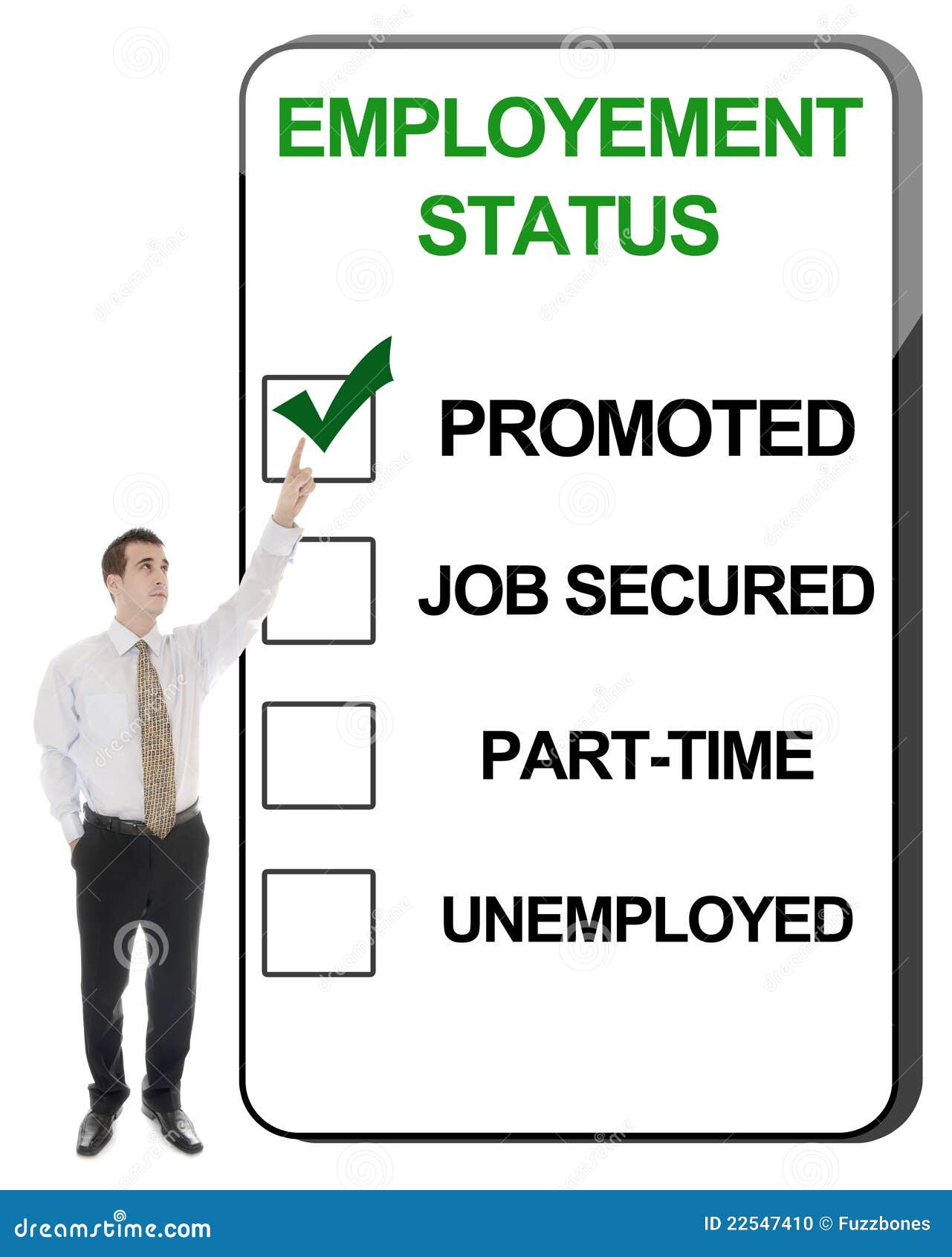 Employement Status stock photo. Image of display, choice - 22547410