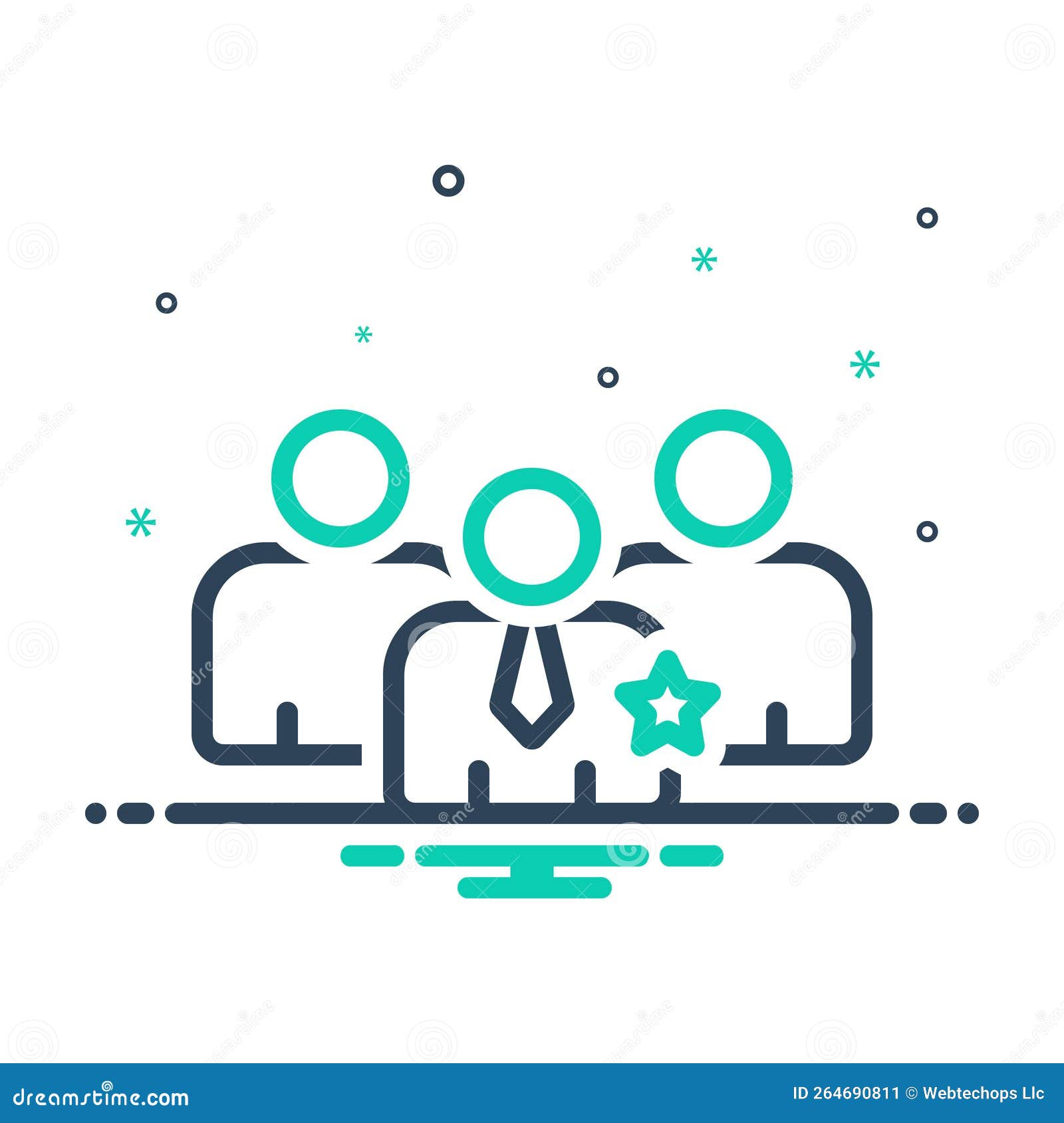 Mix Icon for Employer, Head and Group Stock Illustration - Illustration ...