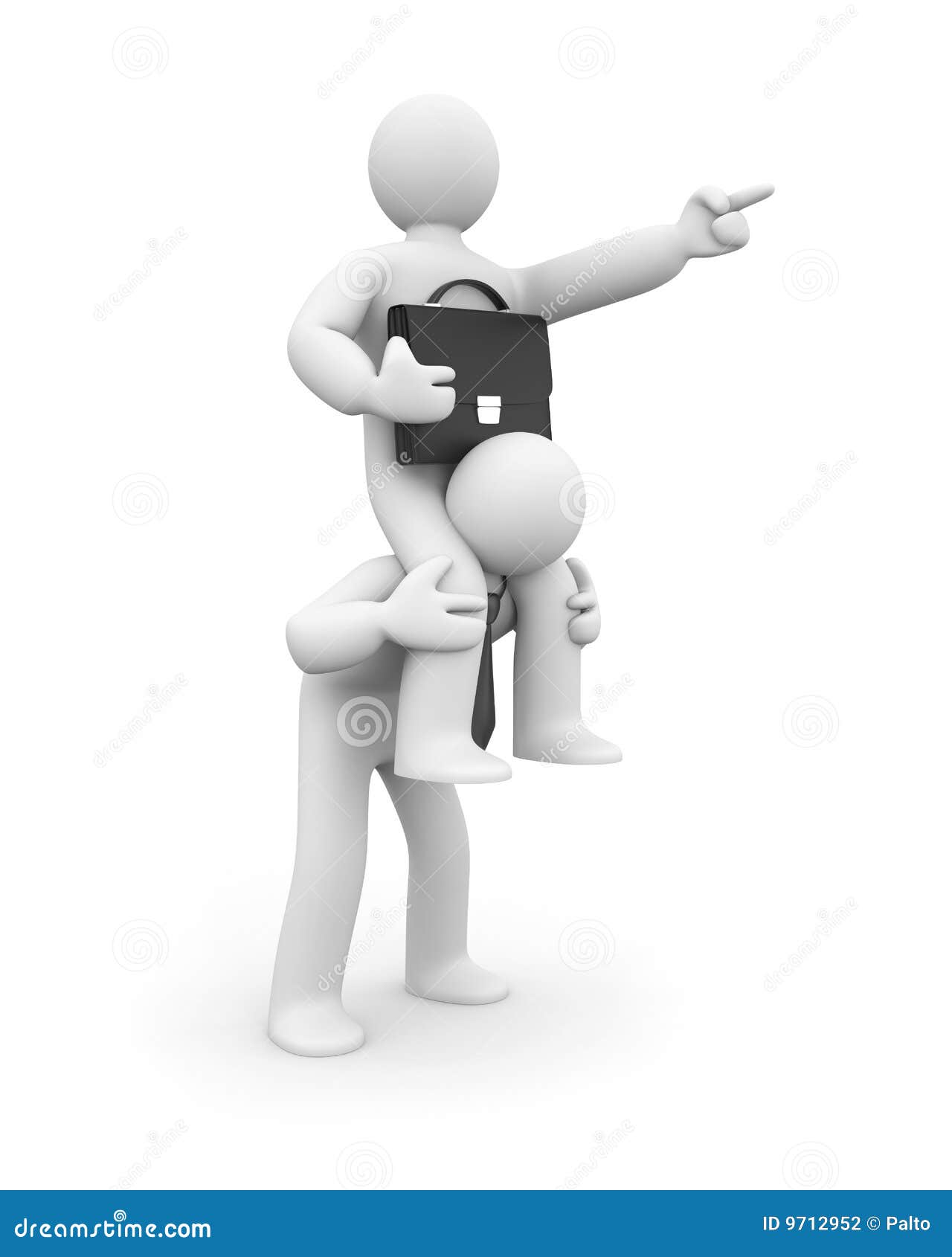 The Employer Rides on Employee Stock Illustration - Illustration of ...