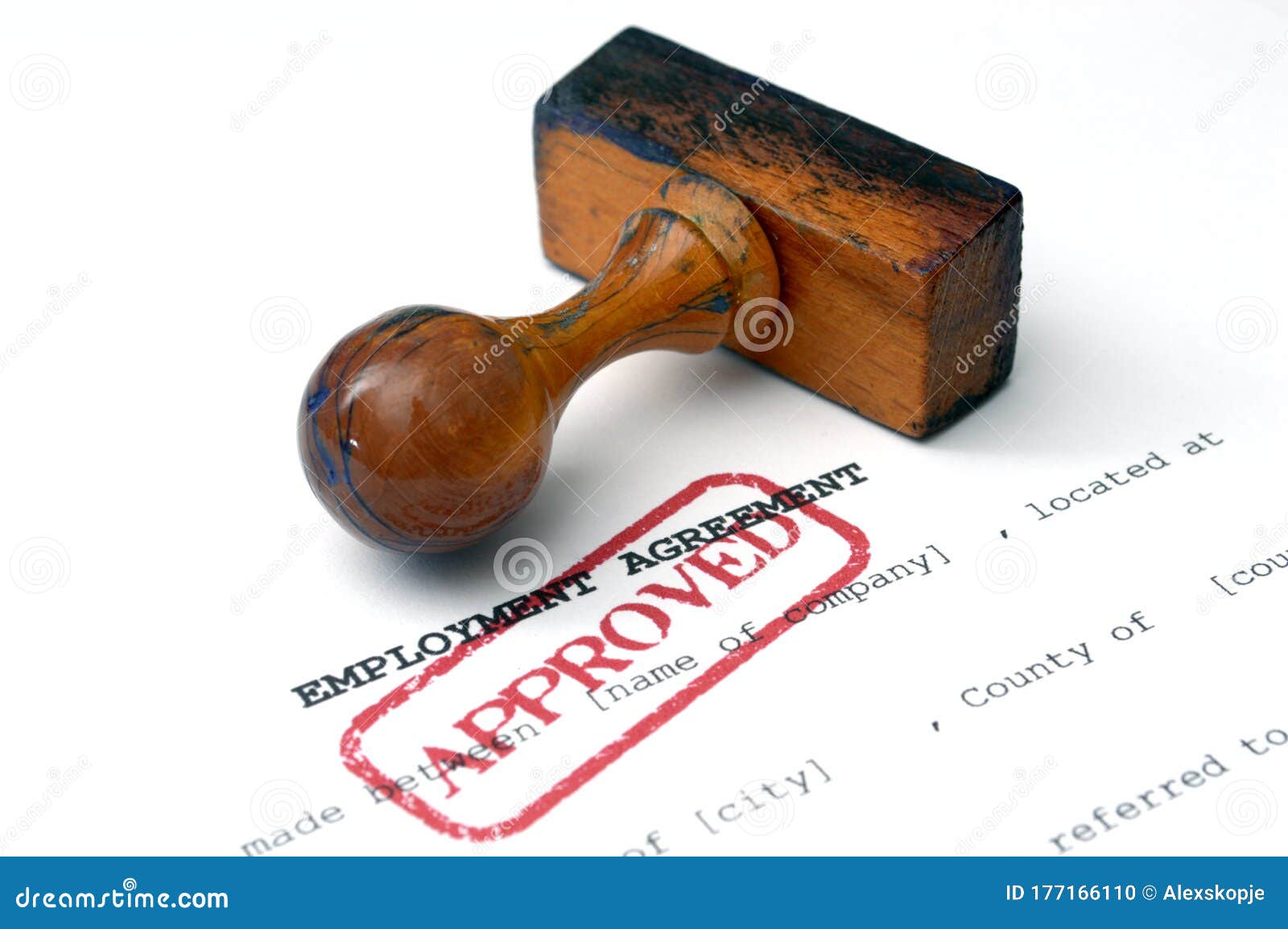Employment Agreement - Approved Stock Photo - Image of application ...