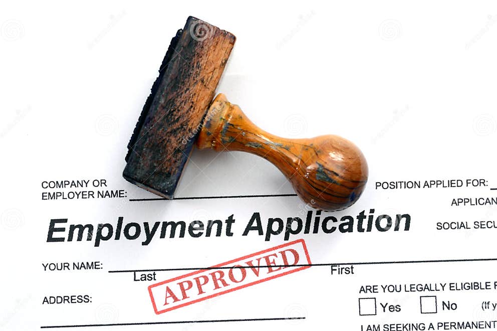 Employment Application - Approved Stock Image - Image of career ...