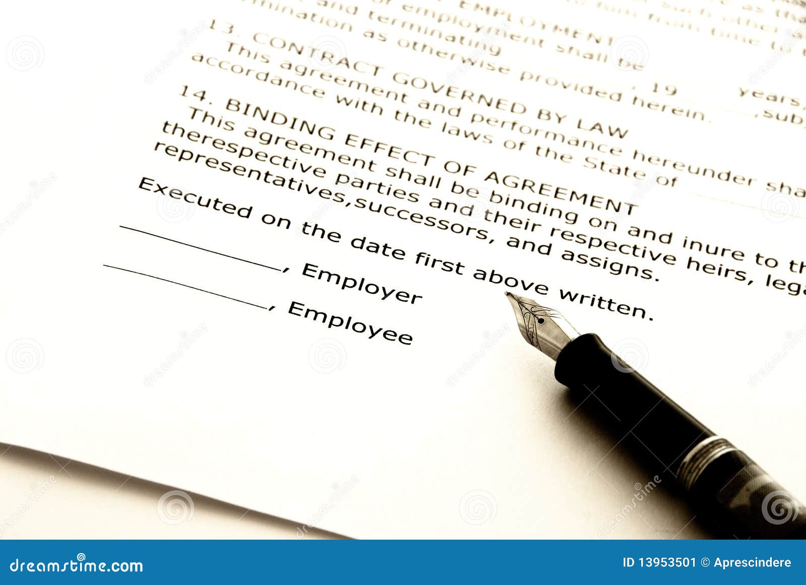 Employment contract stock image. Image of career, paper - 13953501