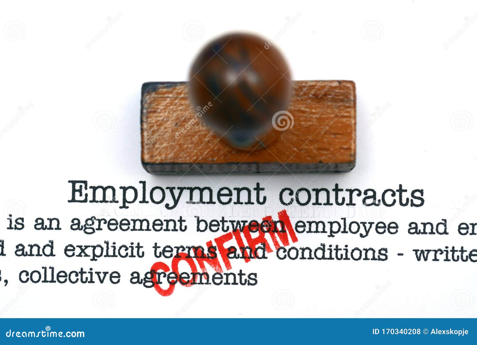 Employment contract stock photo. Image of certified - 170340208