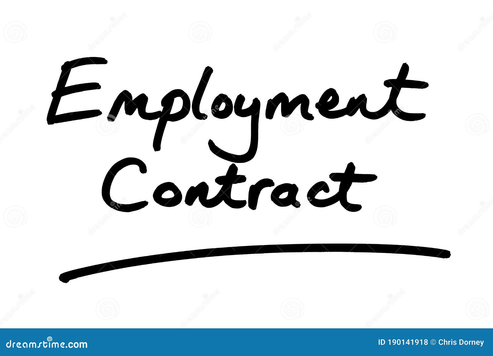 Employment Contract stock illustration. Illustration of employer ...