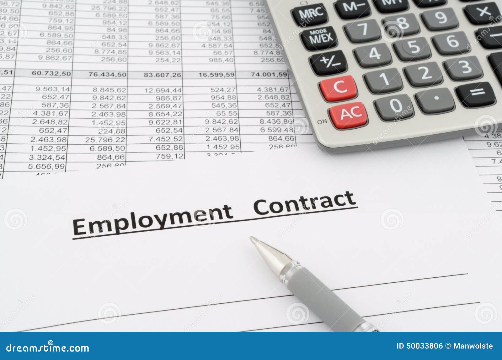 Employment contract stock photo. Image of information - 50033806