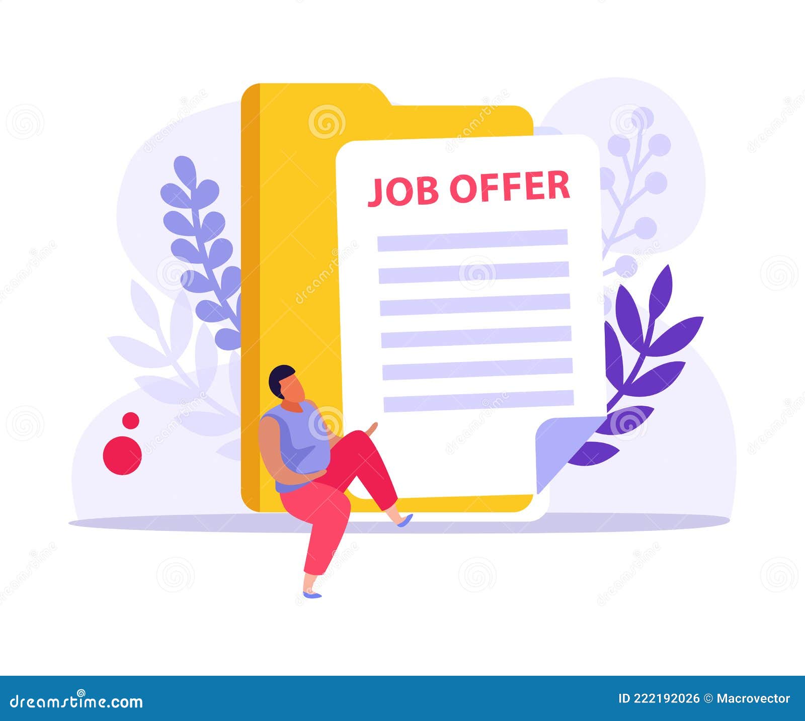 Employment Flat Composition Stock Vector - Illustration of file, icon ...