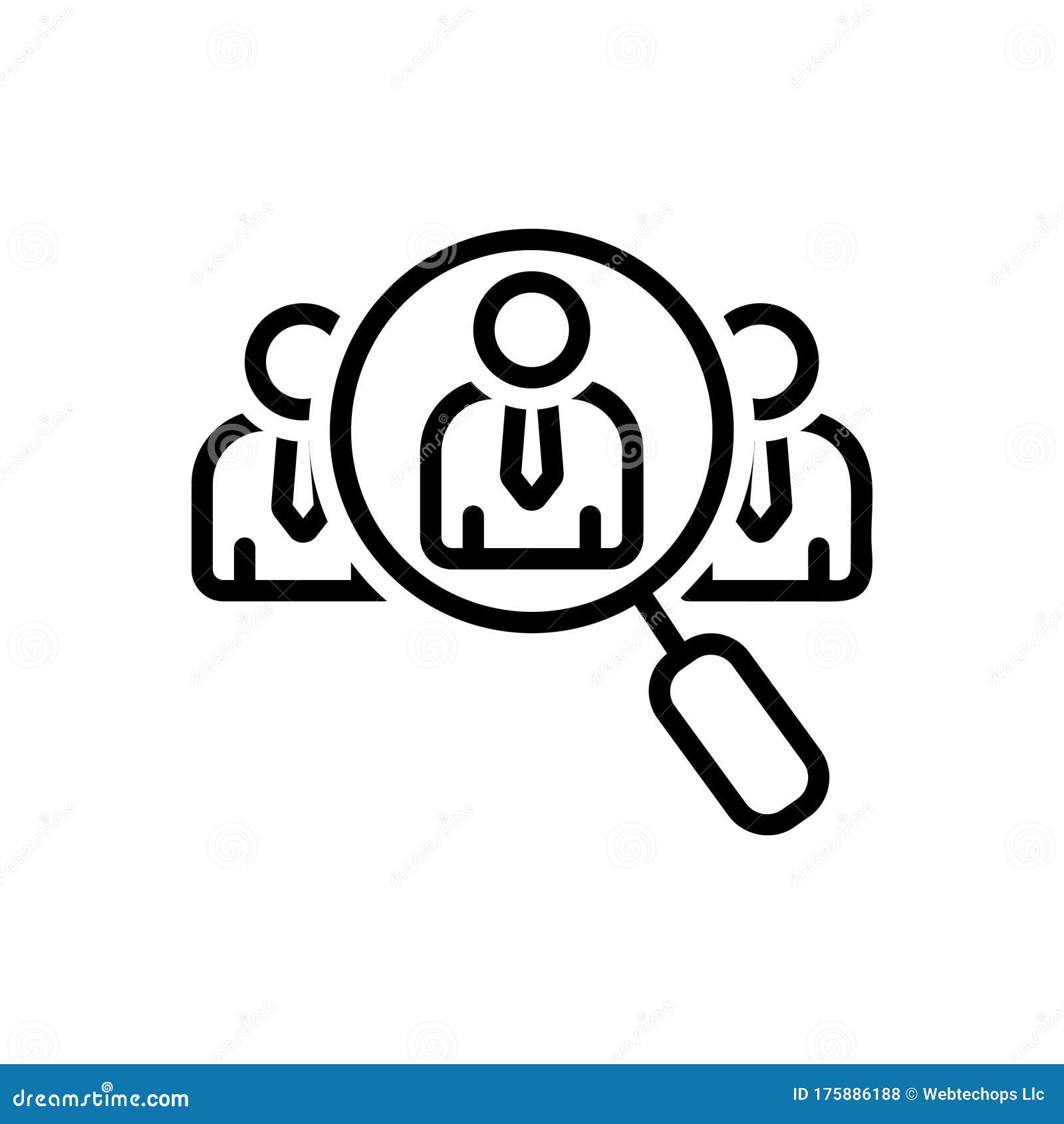 Black Line Icon for Employment, Appointment and Staff Stock Vector ...