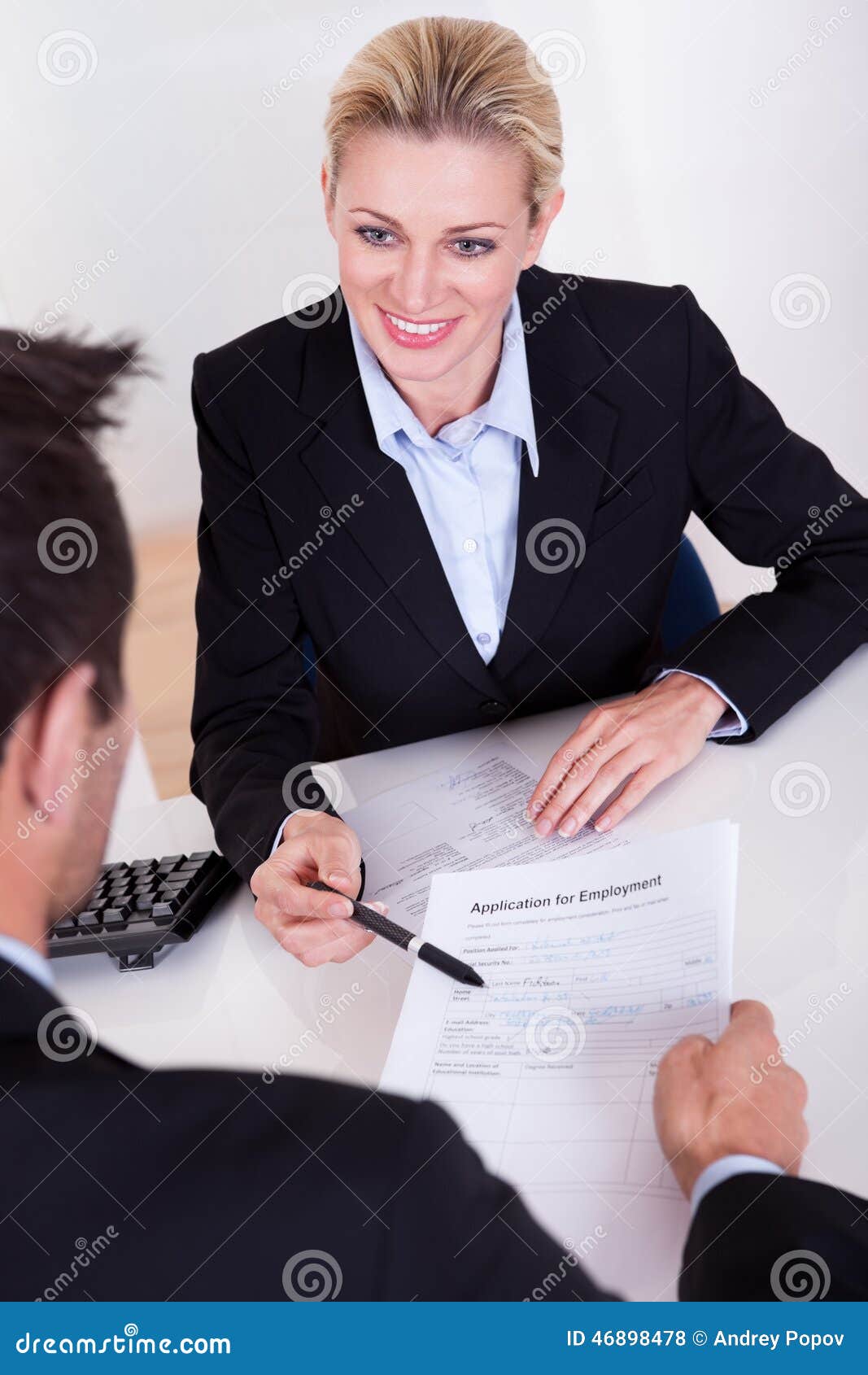 Employment Interview and Application Form Stock Photo - Image of ...