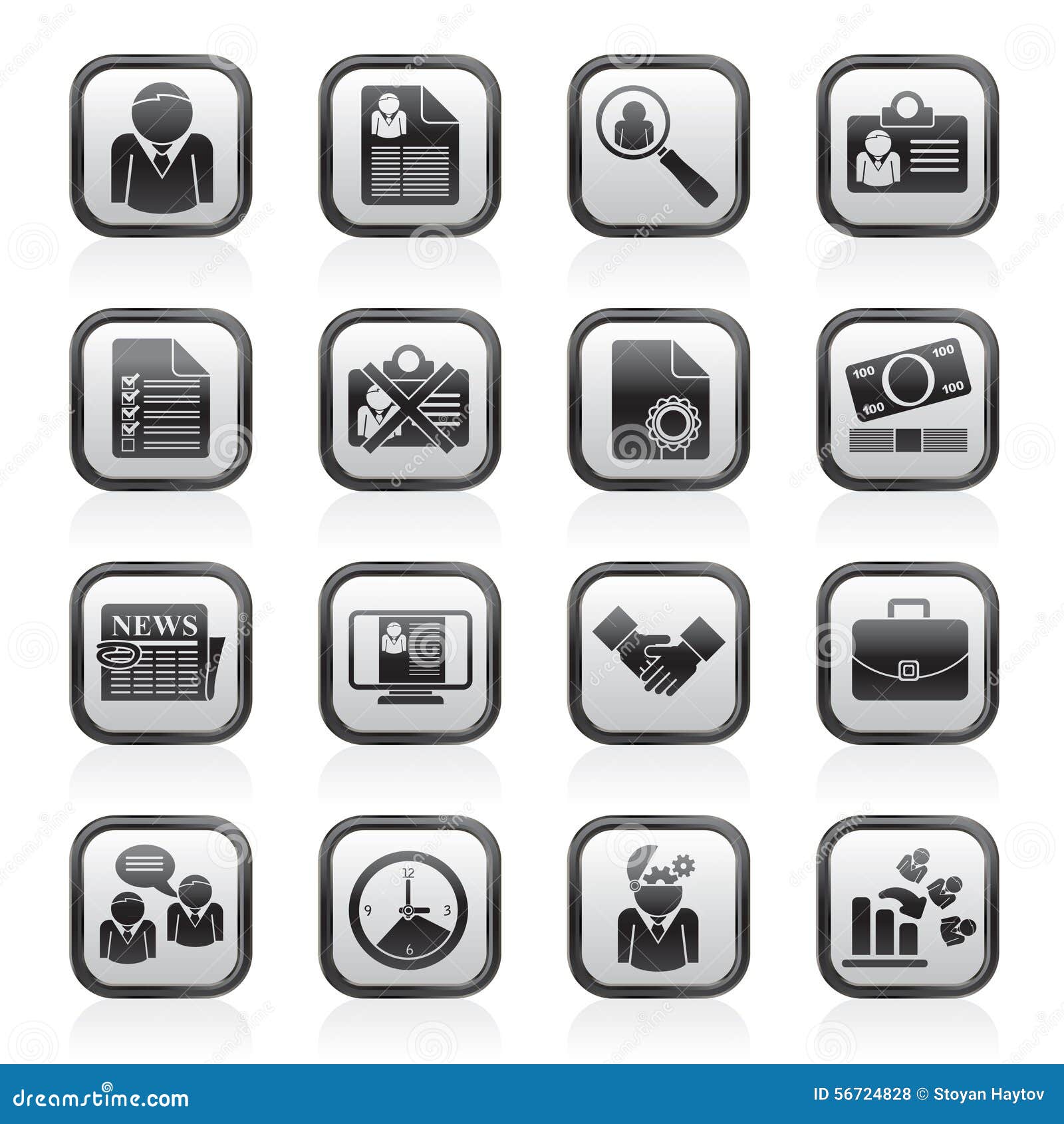 Employment and jobs icons stock vector. Illustration of menu - 56724828