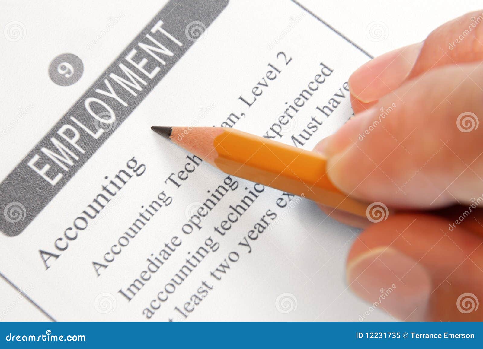 Employment Opportunity Classified Stock Image - Image of work ...