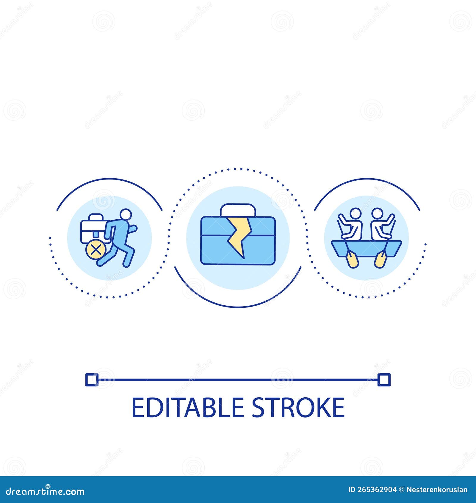 Employment Problem Loop Concept Icon Stock Vector - Illustration of ...