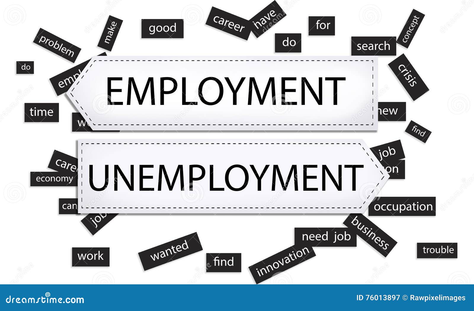 Employment Unemployment Crisis Innovation Concept Stock Illustration ...